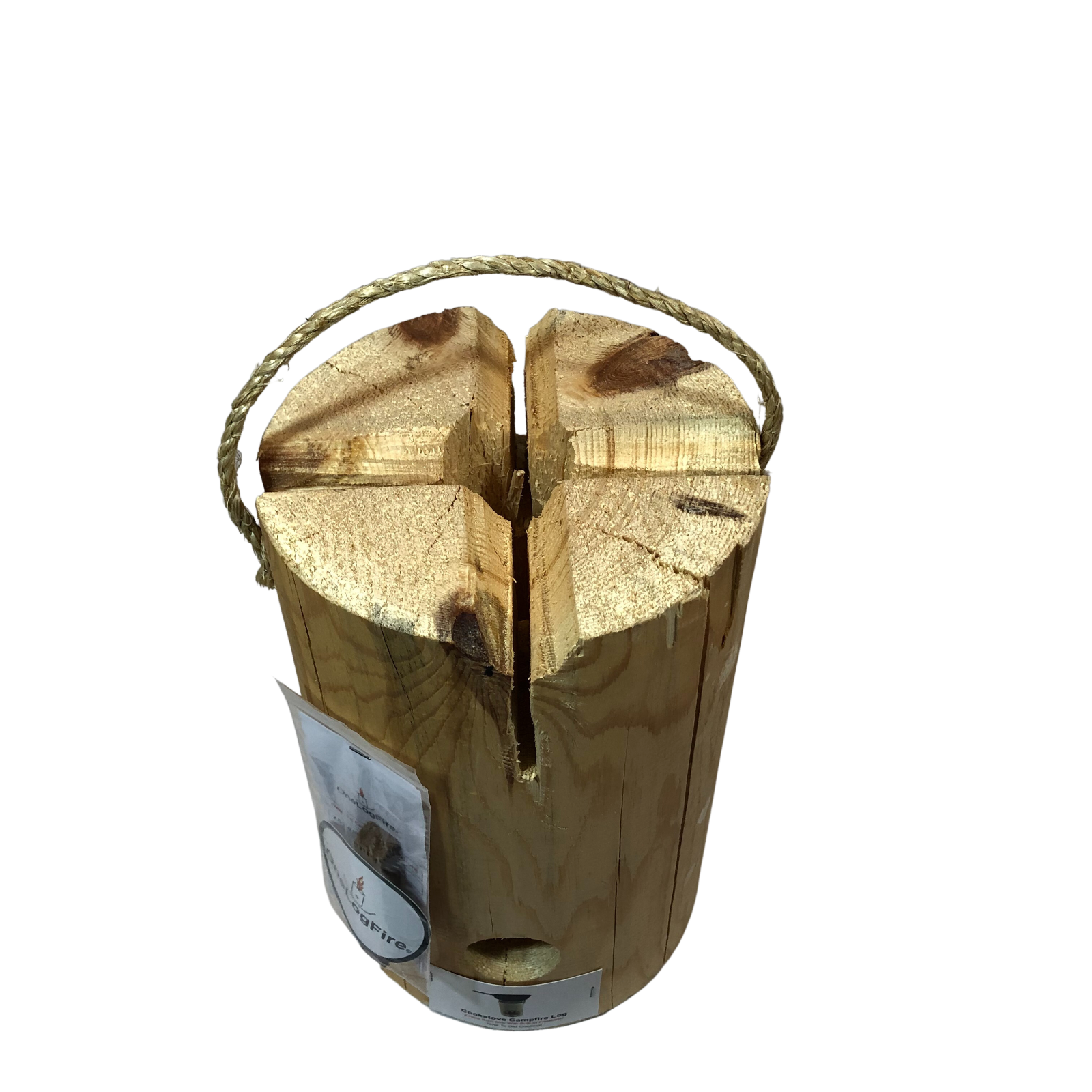 OneLogFire Cookstove Campfire Log - 2 Pack | 8" x 12.5" | 2.5-Hour Burn